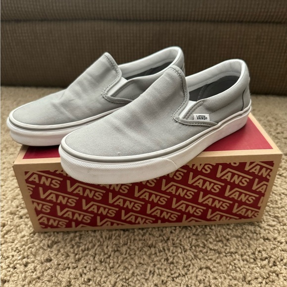 Vans | Shoes | Classic Slipon Gray Vans | Poshmark